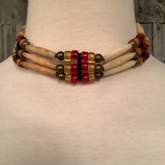 Accessories | Native American Style Bone Bead Choker | Poshmark